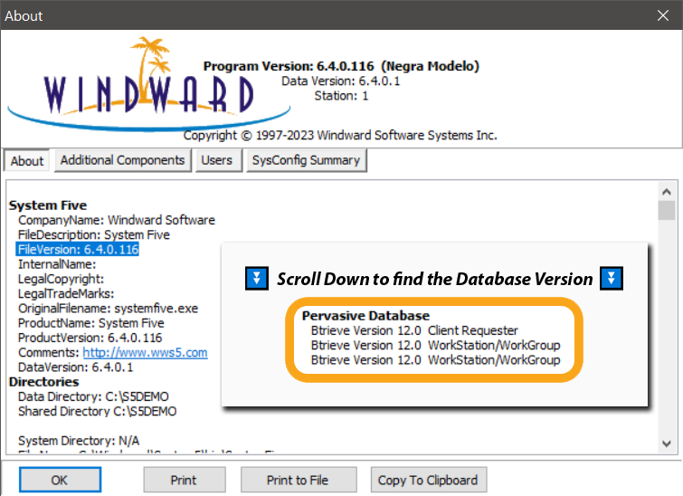 Windward System Five V7 Info Page