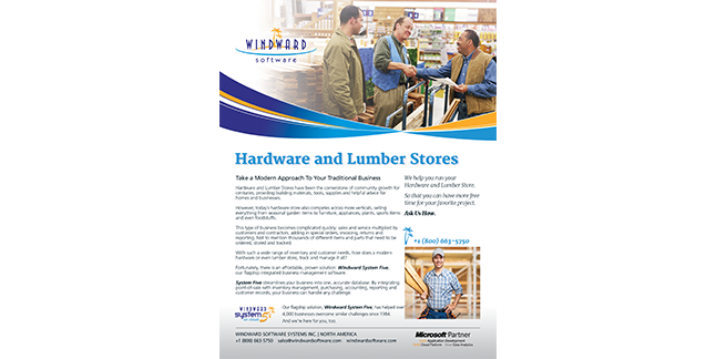 Download the Windward System Five Hardware and Lumber Store Brochure
